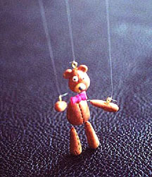 Bear Puppet created from polymer clay