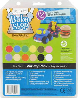 The polymer clay : Sculpey Bake Shop Clay