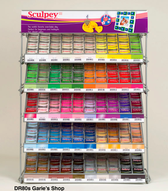 Display for Sculpey III polymer clay